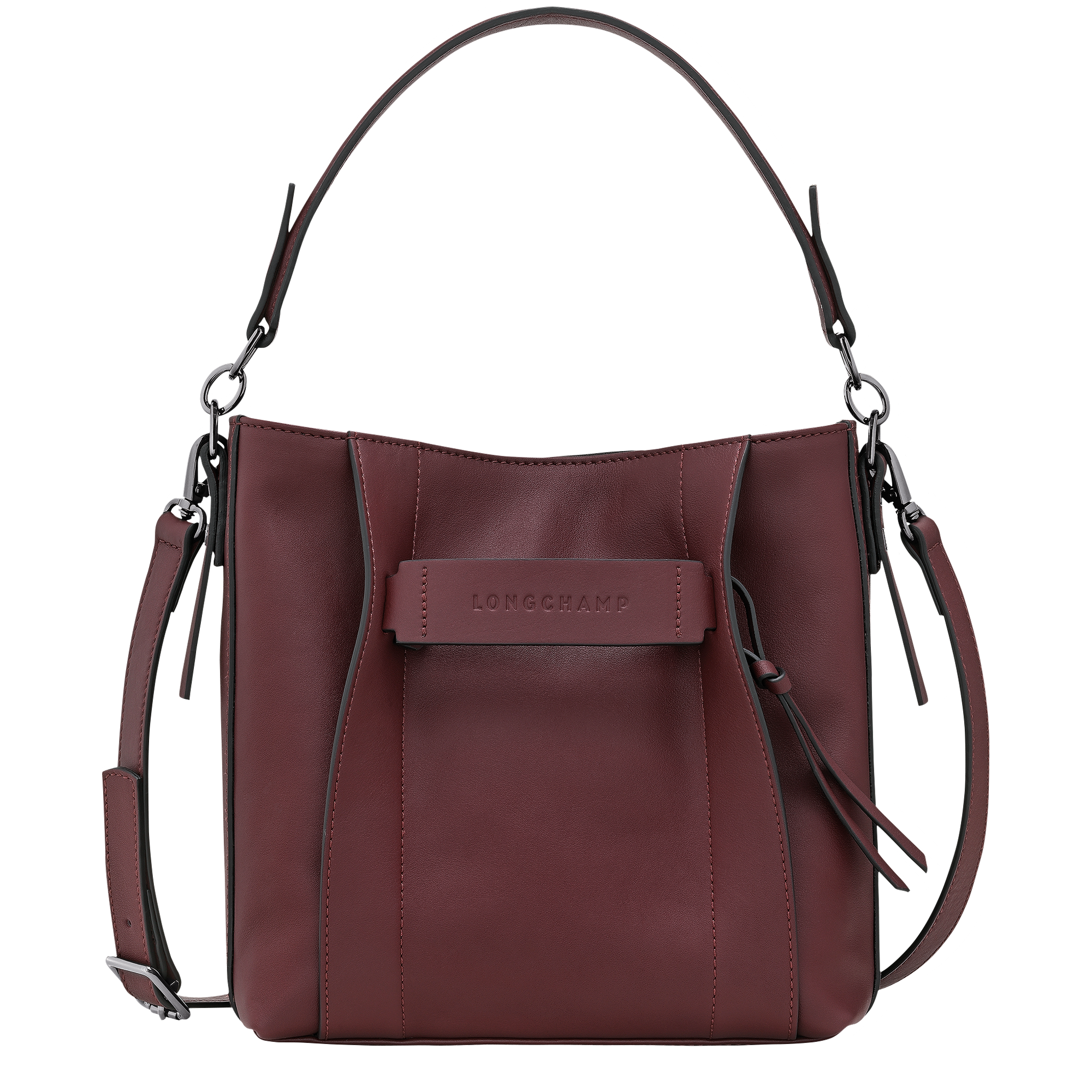Longchamp 3D S Crossbody bag Burgundy - Leather | Longchamp ID – LONGCHAMP