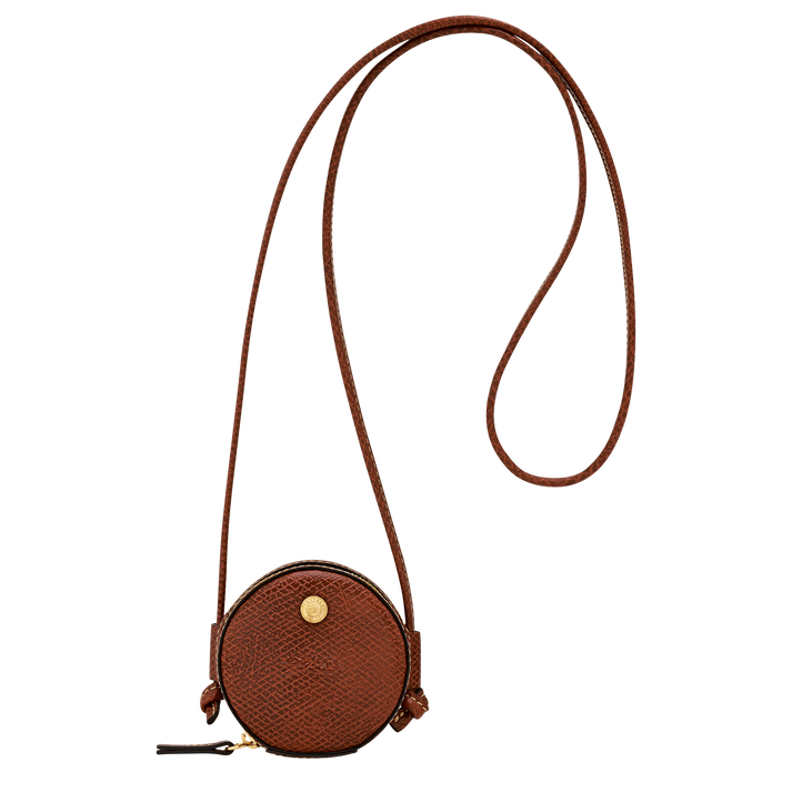 Épure Coin purse with cord Brown - Leather | Longchamp ID – LONGCHAMP