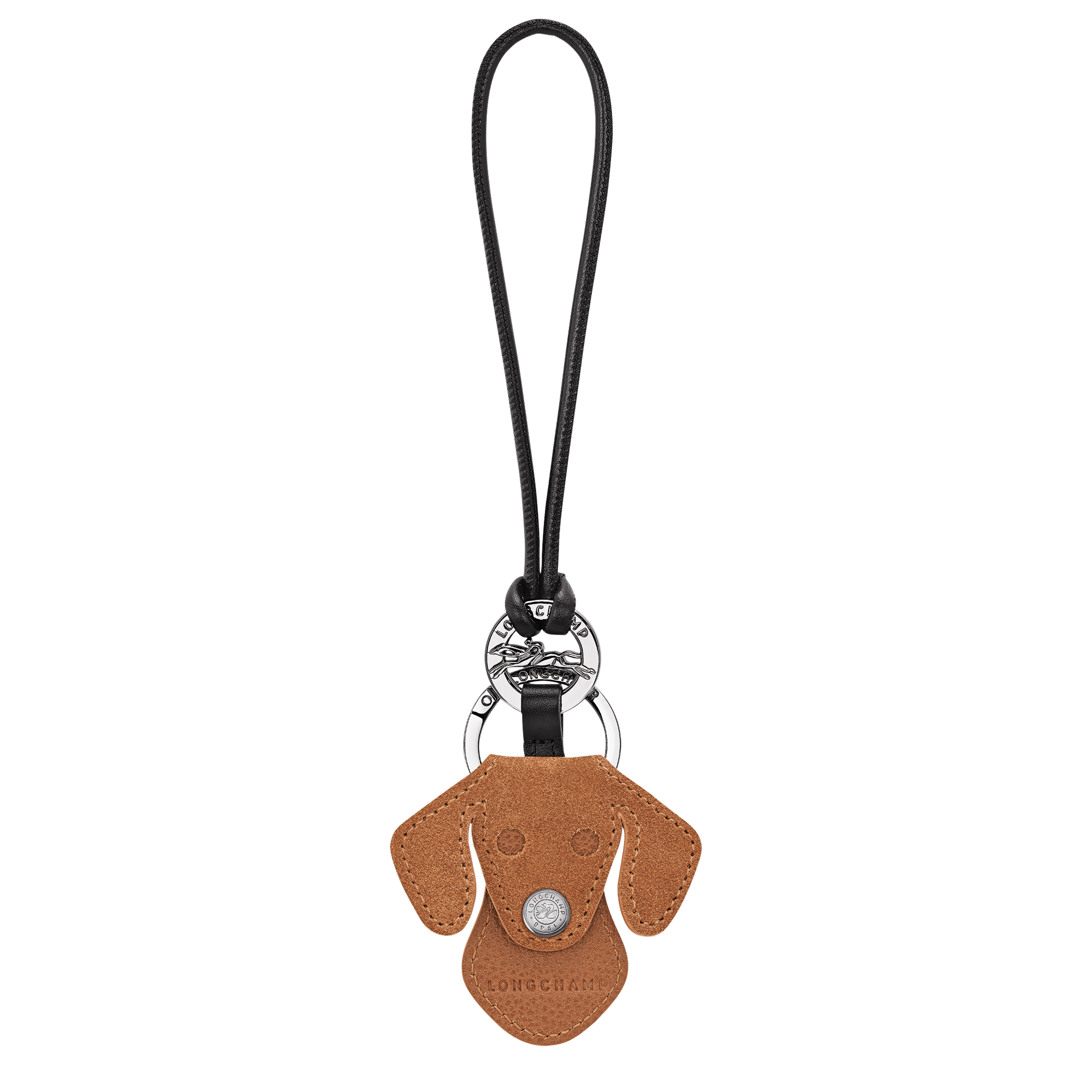 Key ring Natural - Leather | Longchamp ID – LONGCHAMP