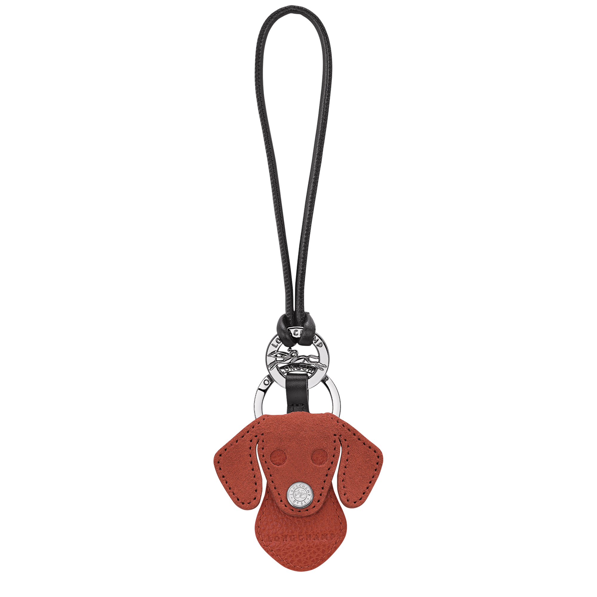 Key ring Terracotta - Leather | Longchamp ID – LONGCHAMP