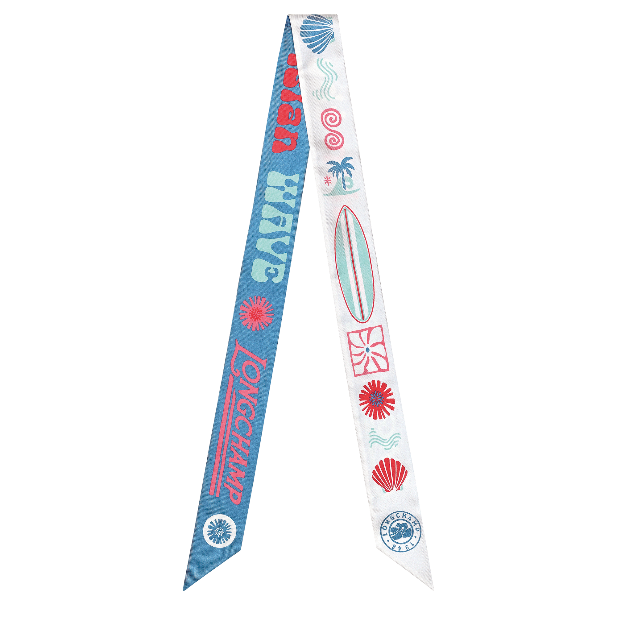 Catch The Parisian Wave Headband Slate - Silk | Longchamp ID – LONGCHAMP