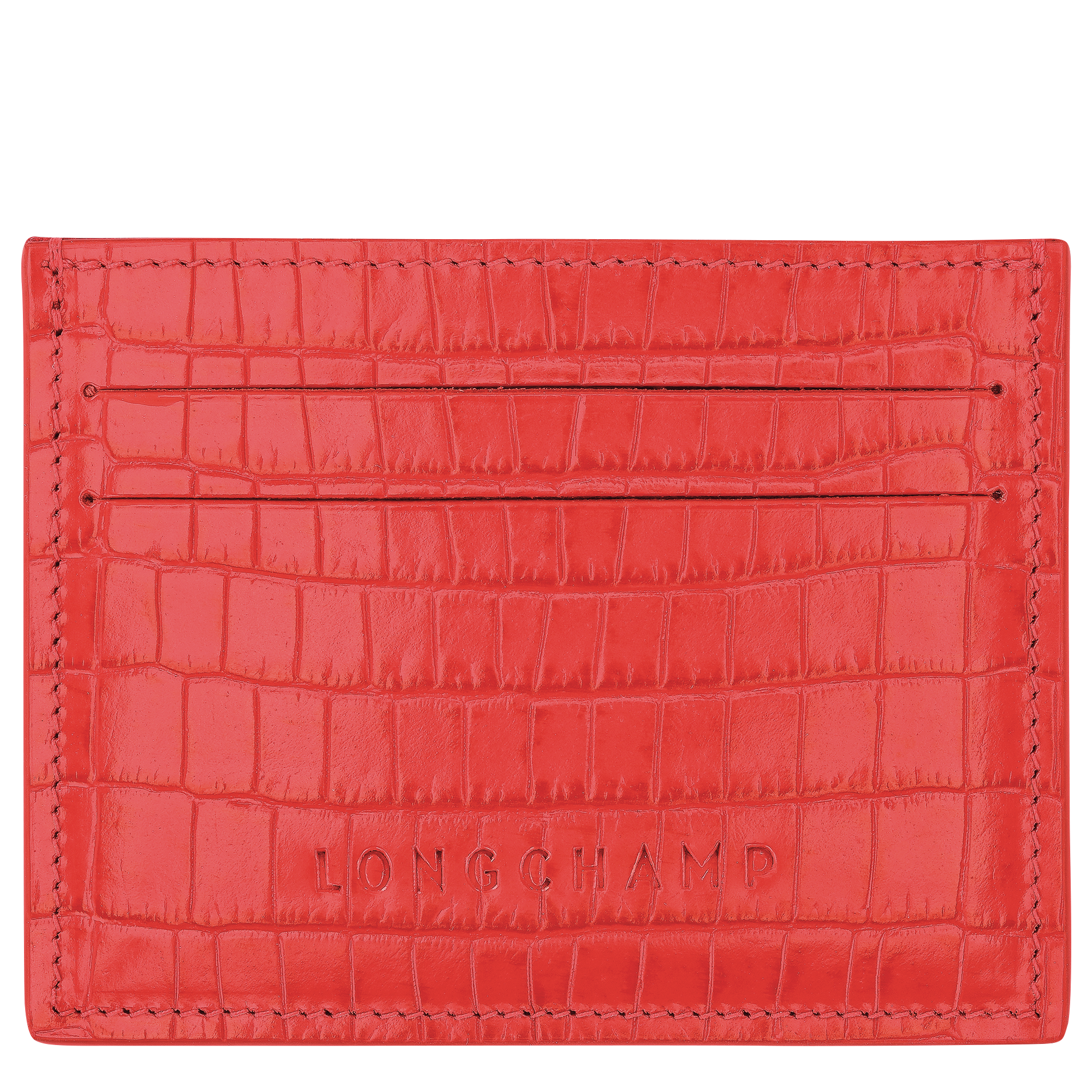 Longchamp Pocket dompet kartu Vermilion - Kulit | Longchamp ID – LONGCHAMP