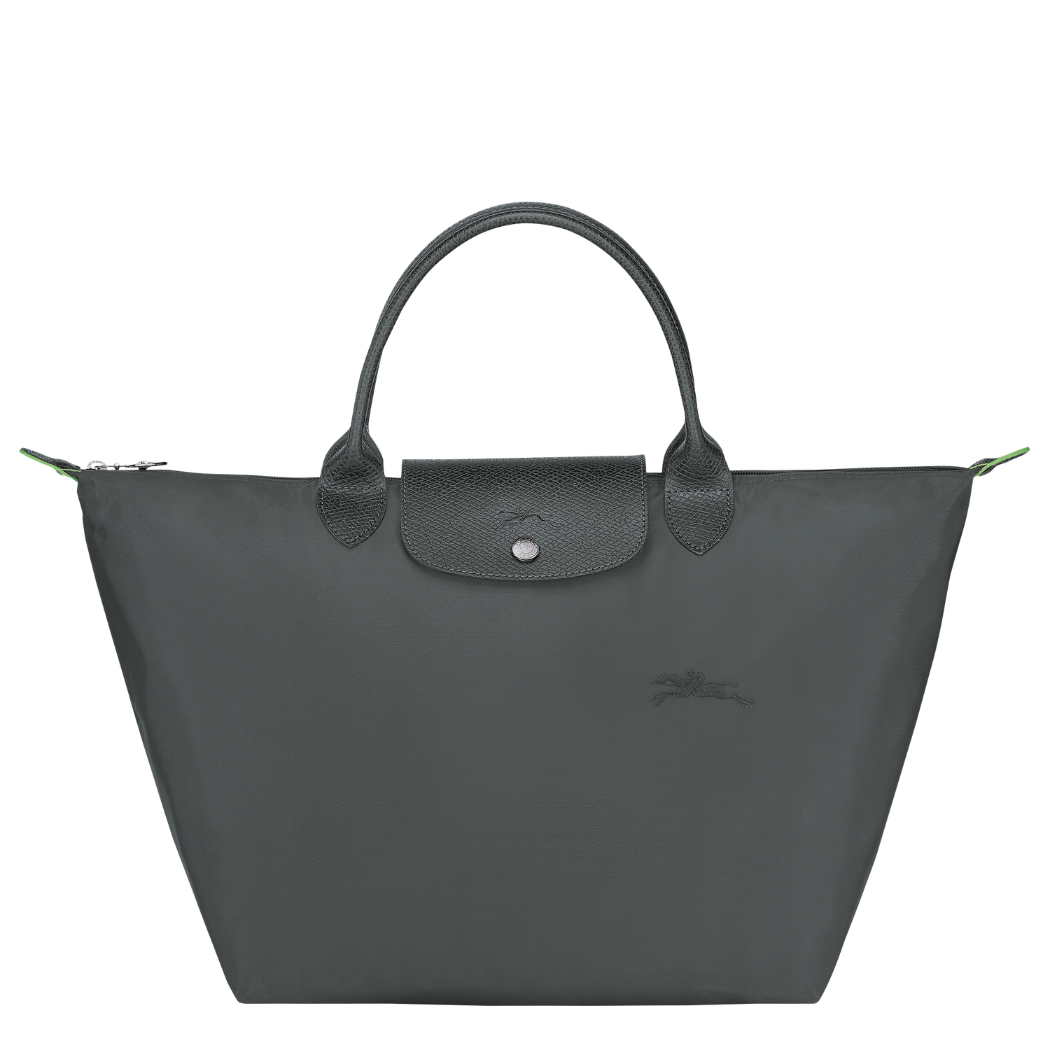 Handbag M Le Pliage Green Graphite (L1623919P66) | Longchamp Indonesia